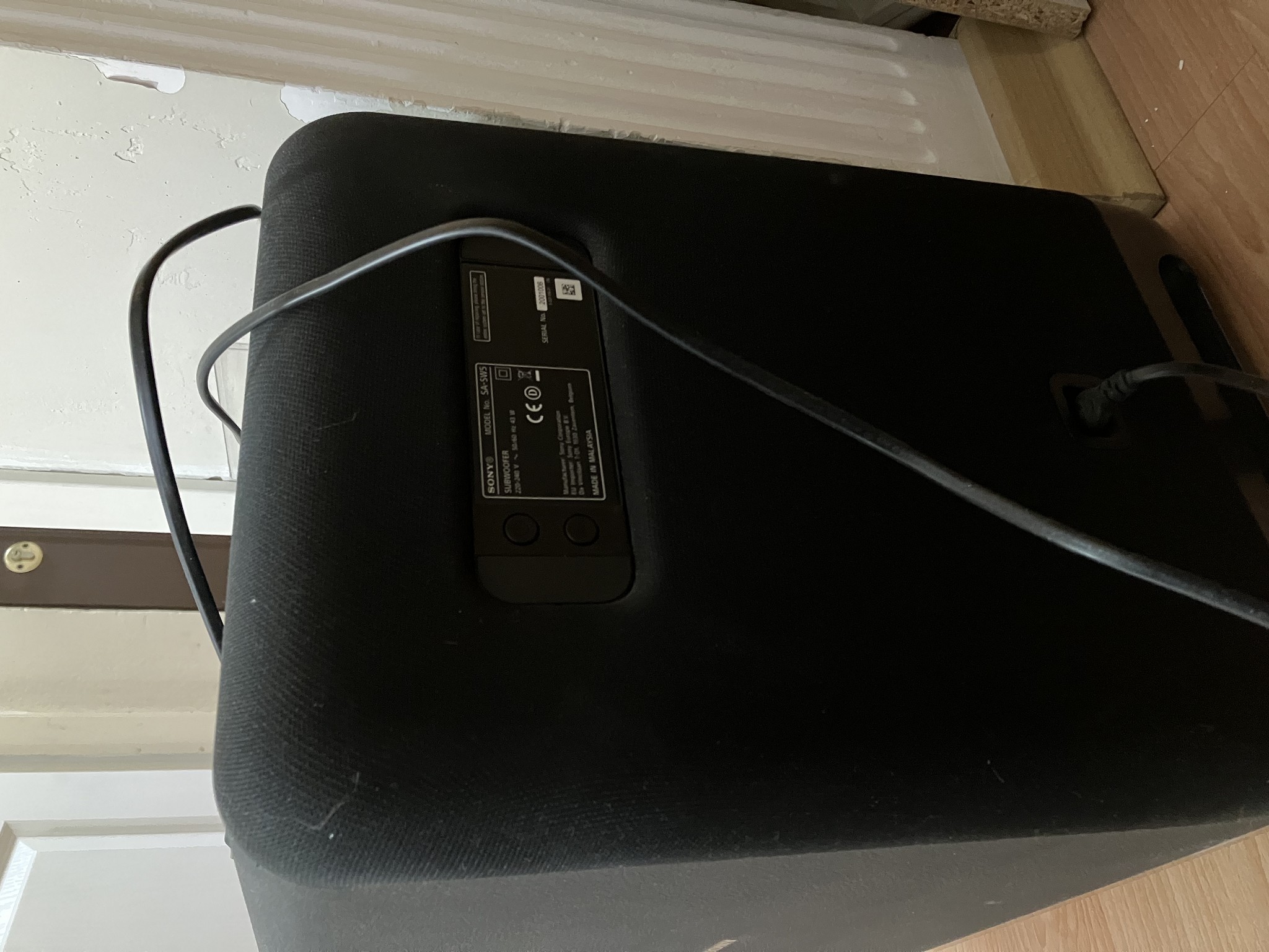 Sony SA-SW5 SONY SA-SW5 Wireless Subwoofer for HT-A9 & HT-A7000 Wired ...